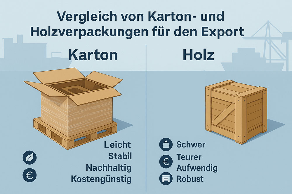 Karton vs. Holz: Die bessere Exportverpackung